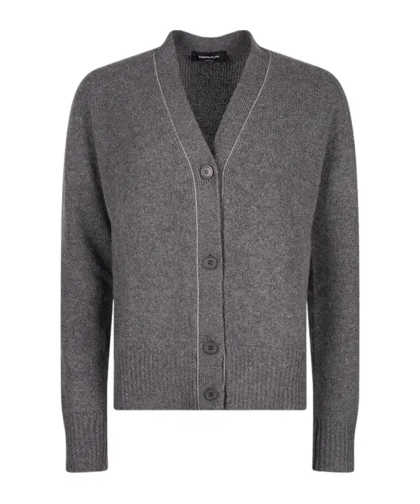 Fabiana Filippi Long-sleeve Knit Cardigan - Anthracite