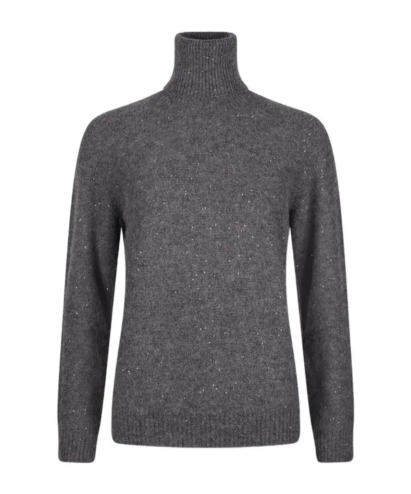 Fabiana Filippi Turtleneck Knit Top - Anthracite