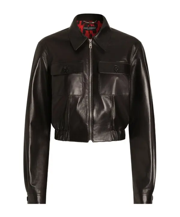 Dolce & Gabbana Dolce Gabbana Cropped Leather Jacket