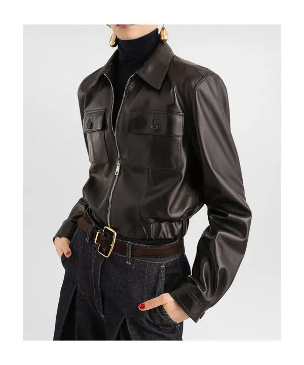 Dolce & Gabbana Dolce Gabbana Cropped Leather Jacket