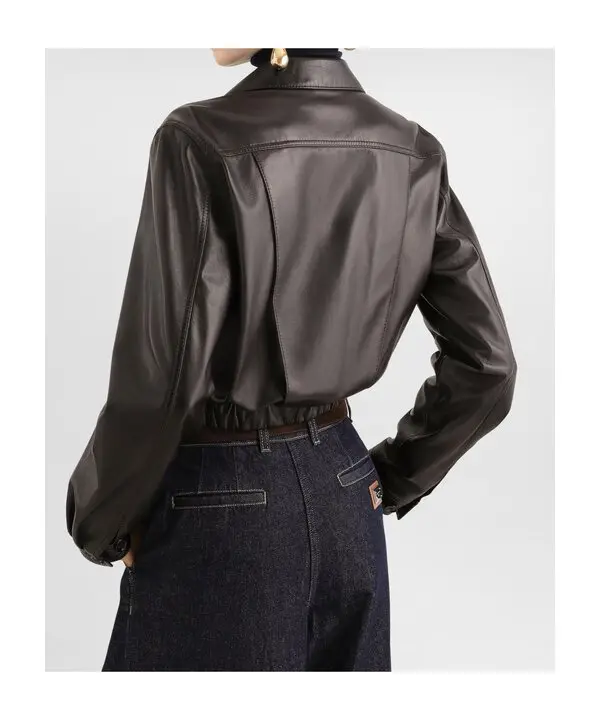 Dolce & Gabbana Dolce Gabbana Cropped Leather Jacket