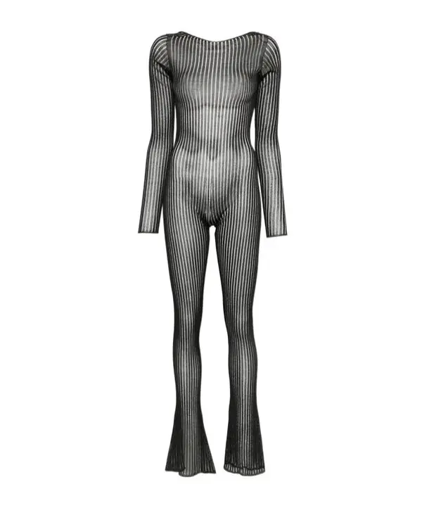 DONDUP Ribbed Knit Bodysuit - Black