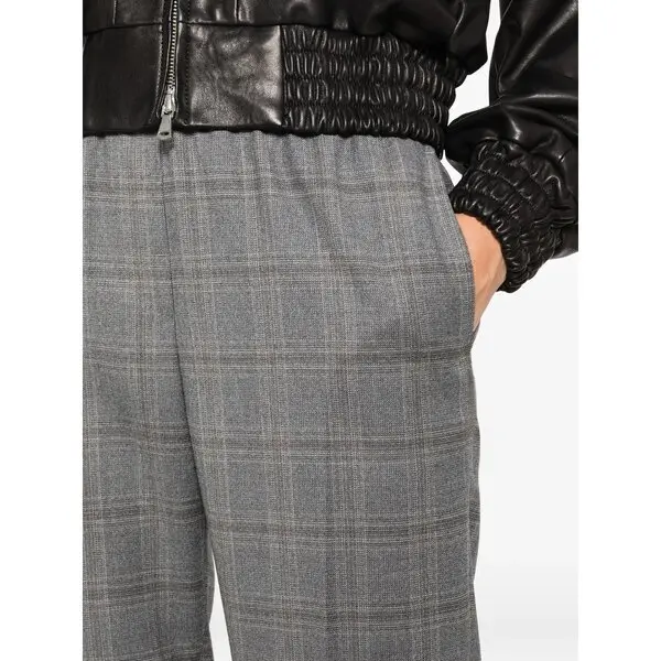 Peserico Check Elasticated-waist Trousers