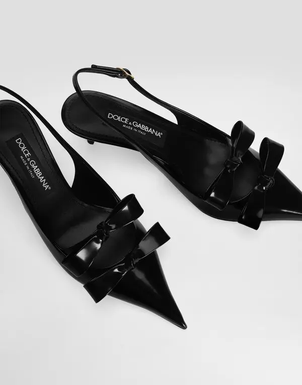 Dolce & Gabbana Dolce Gabbana Pointed Toe Slingback Pumps - Black