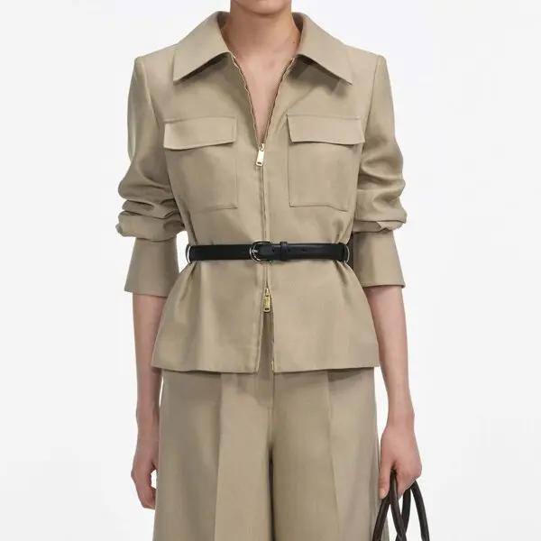 SELF-PORTRAIT Twill Playsuit