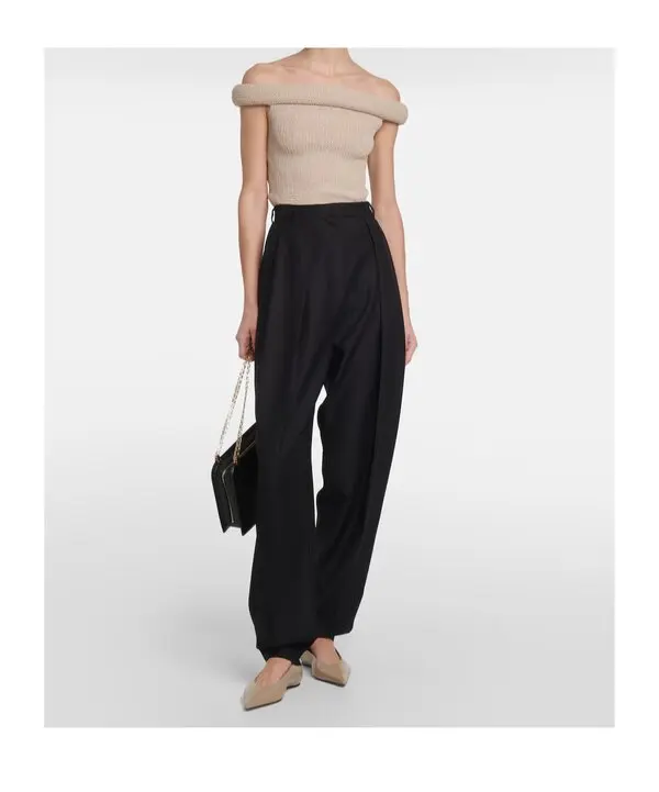 TOTEME Off-the-shoulder Knitted Top