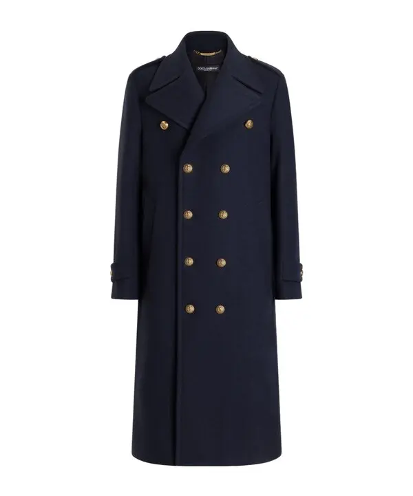 Dolce & Gabbana Dolce Gabbana Double-breasted Coat - Blue