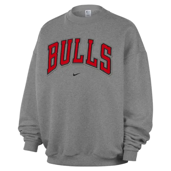 Nike Chicago Bulls Standard Issue Fleece Crew - Grey