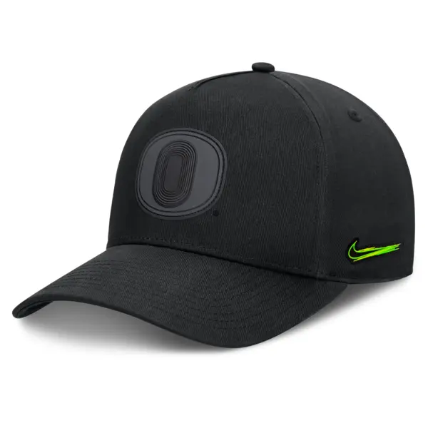Nike Oregon Origin Of Speed Rise Dri-fit College A-frame Adjustable Hat - Black