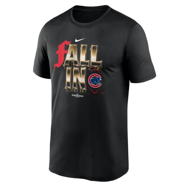 Nike Chicago Cubs 2026 Postseason Fall In Legend Dri-fit Mlb T-shirt - Black