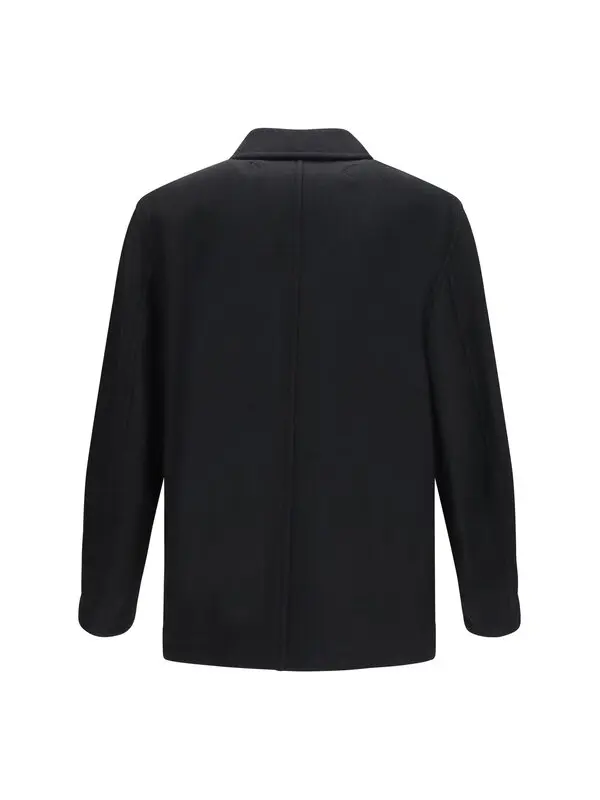 LEMAIRE Short Double-breasted Wool And Alpaca Coat