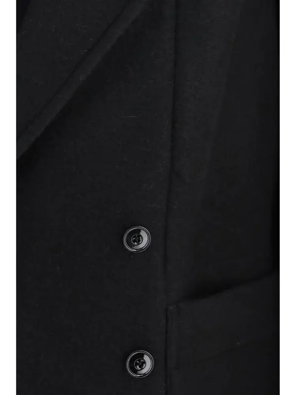 LEMAIRE Short Double-breasted Wool And Alpaca Coat
