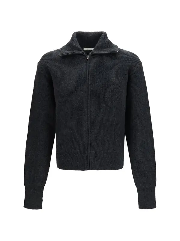 LEMAIRE Wool Zip Cardigan - Gray