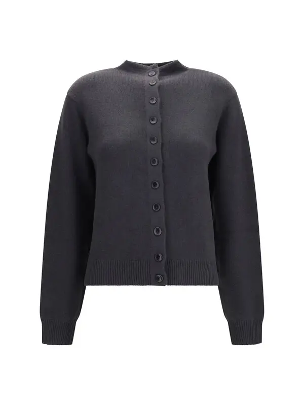 LEMAIRE Reversible Cashmere Button Sweater - Gray