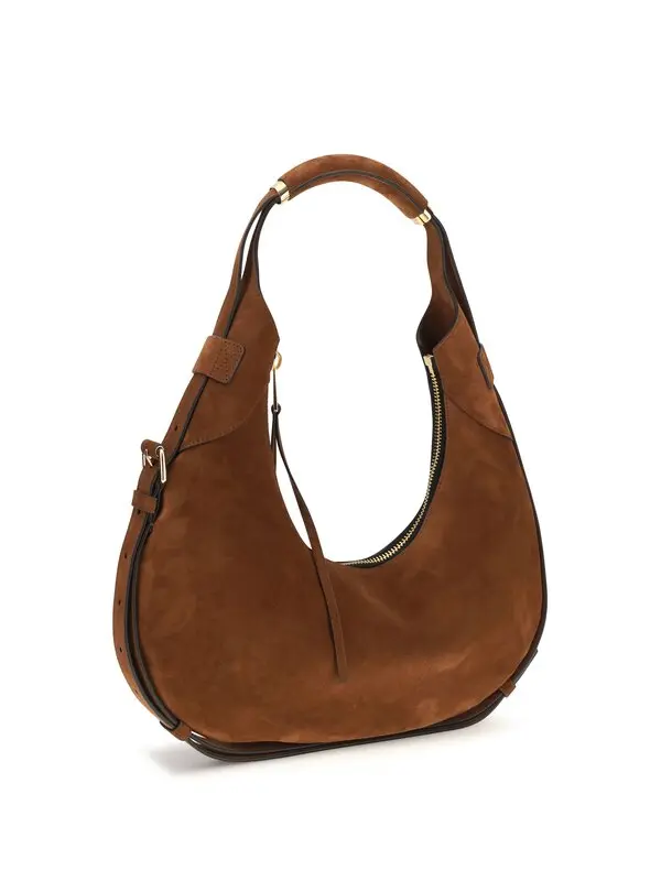 Moschino Medium Handle Me Hobo Shoulder Bag - Brown