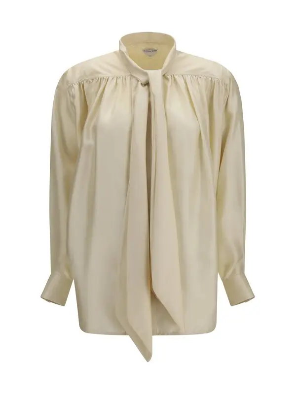 Bottega Veneta Silk Twill Shirt - Cream