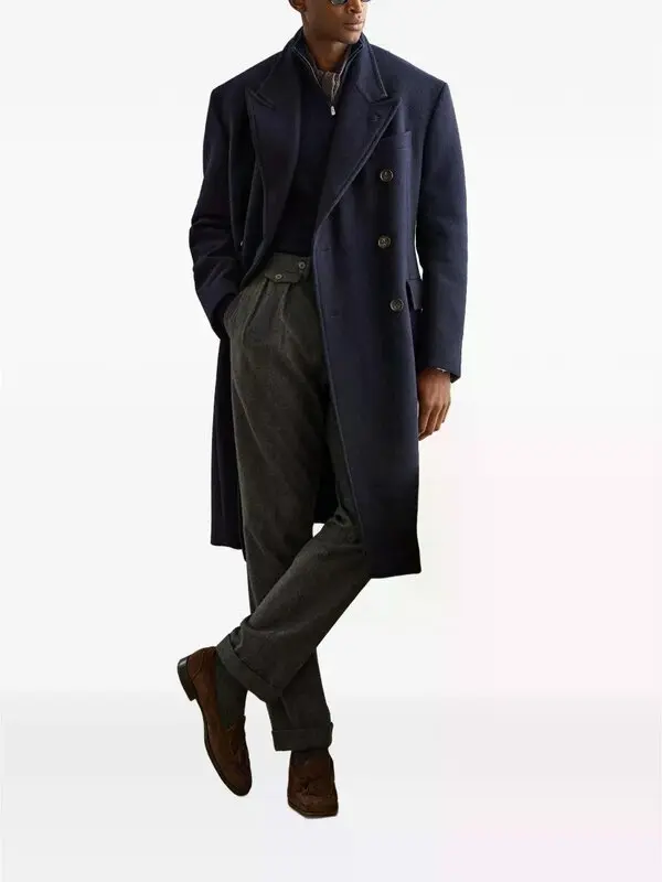 Ralph Lauren Purple Label Half-zip Cashmere Sweater - Blue