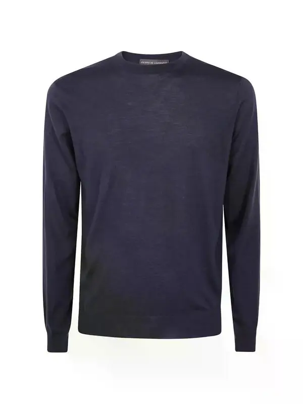 FILIPPO DE LAURENTIIS Round-neck Wool T-shirt - Grey