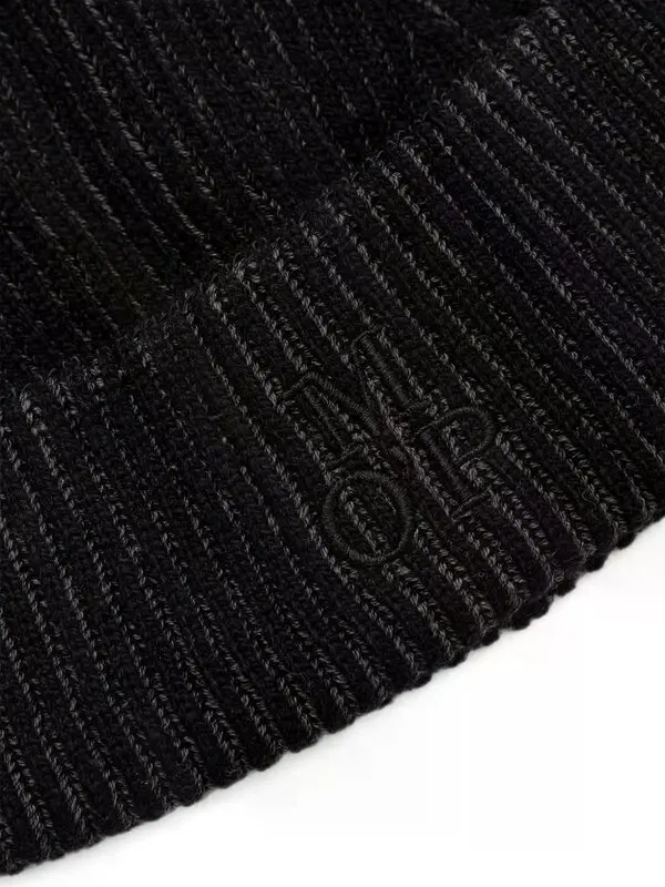 Marc O'polo Logo-embroidered Ribbed-knit Beanie Hat