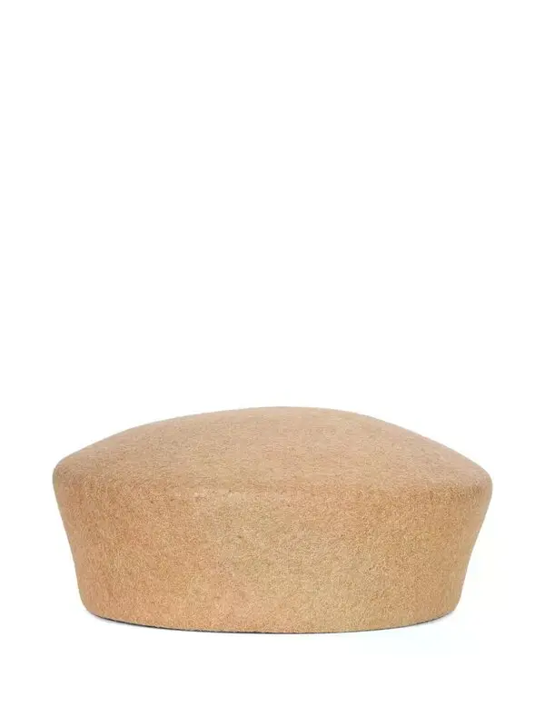 Ruslan Baginskiy Logo-embroidered Felt Pillbox Beret - Neutrals