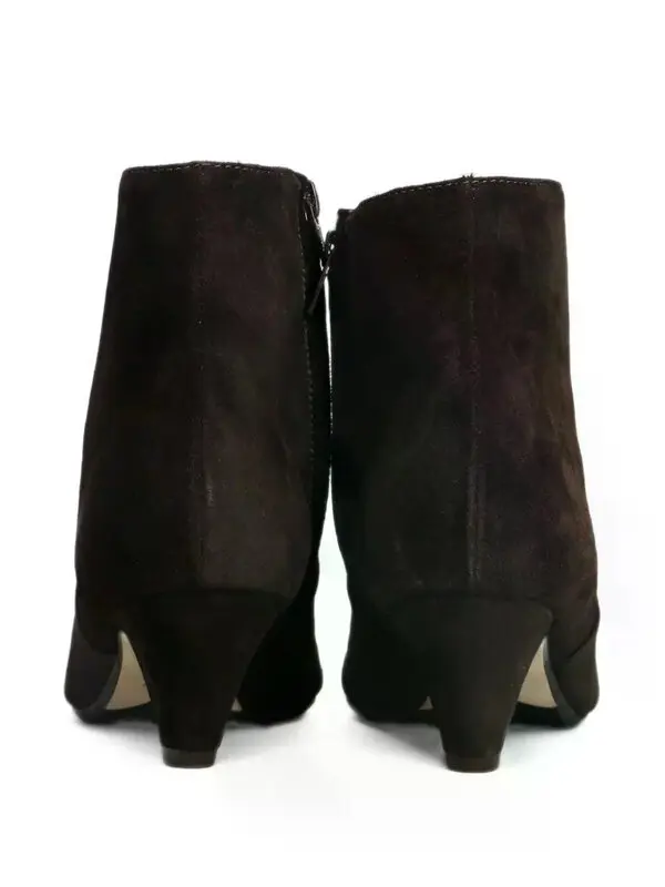 ANNA F. Pointed-toe Suede Ankle Boots