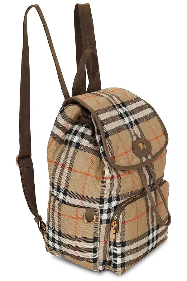 Burberry Horseshoe Backpack In Tan