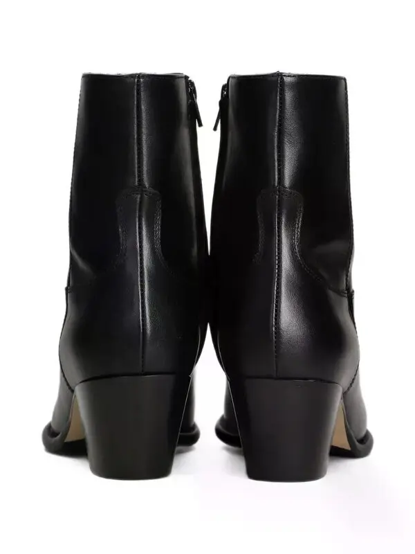 ANNA F. Pointed-toe Panelled Ankle Boots