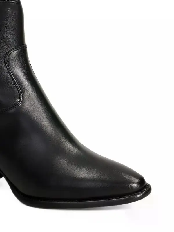 ANNA F. Pointed-toe Panelled Ankle Boots