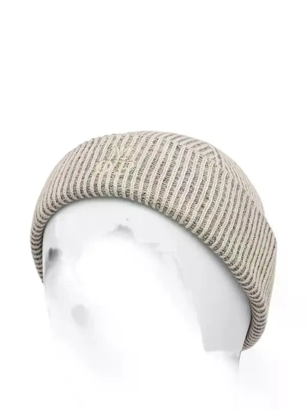 Marc O'polo Ribbed-knit Embroidered-logo Beanie Hat