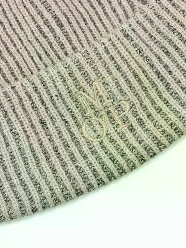 Marc O'polo Ribbed-knit Embroidered-logo Beanie Hat