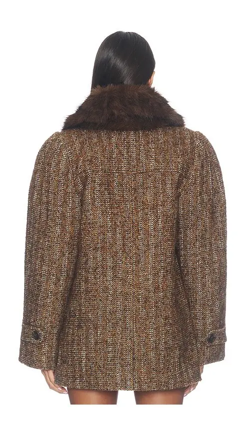 Ronny Kobo Morrison Coat In Brown