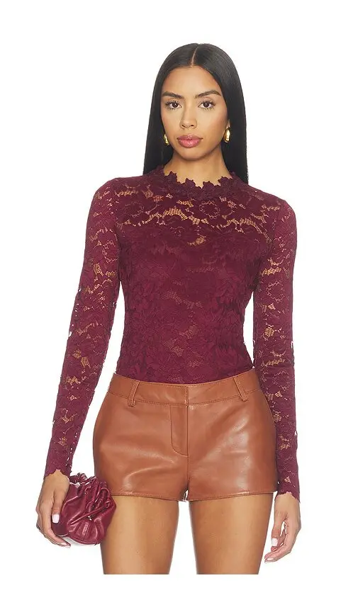 Generation Love Vix Lace Top In Red