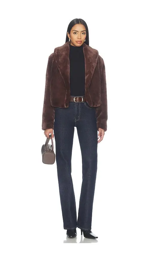 Blanknyc Faux Fur Teddy Coat In Brown
