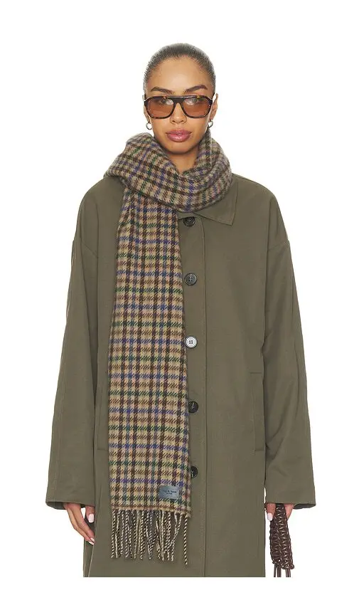 Rag & Bone Ari Scarf In Brown - Plaid Multi