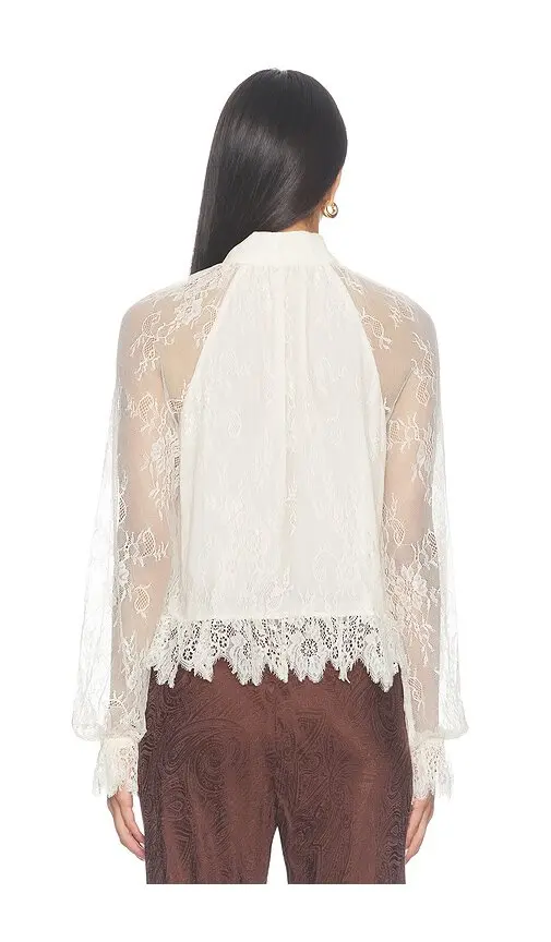 Cami Nyc Tully Lace Blouse In Ivory