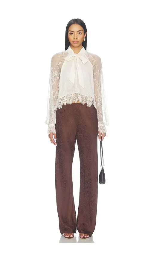 Cami Nyc Tully Lace Blouse In Ivory