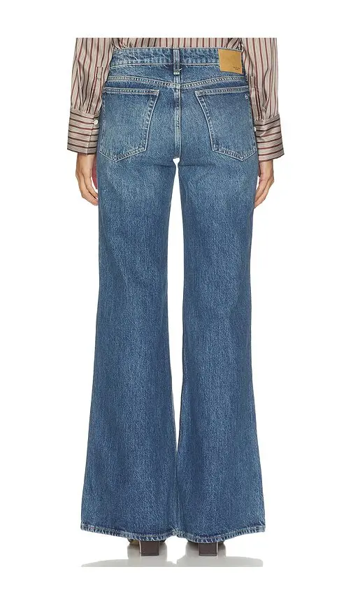 Rag & Bone Josie Low Rise Relaxed Flare Jeans In Blue