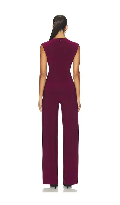 Norma Kamali Sleeveless Jumpsuit In Wine