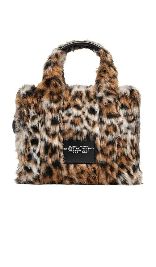 Marc Jacobs Small Tote Fur Bag In Brown - Leopard