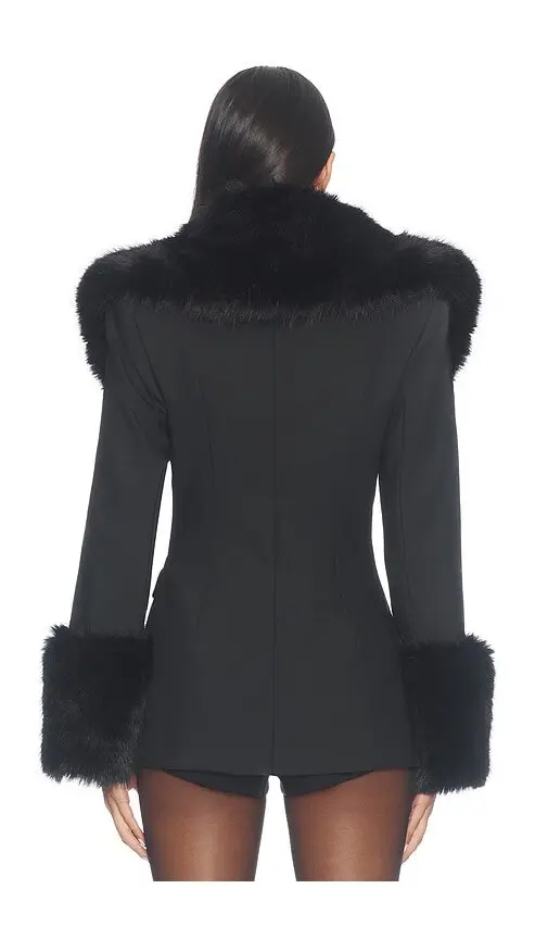 Naked Wardrobe Suiting Faux Fur Blazer