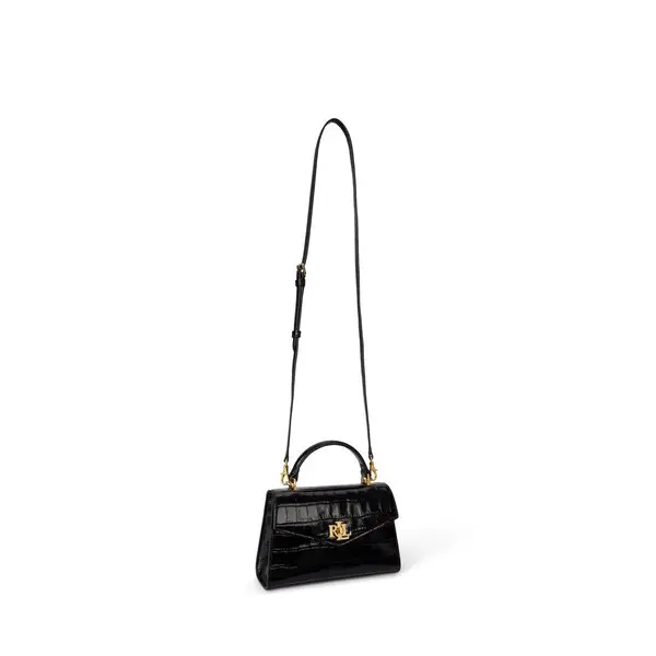 Ralph Lauren Crocodile-embossed Small Farrah Satchel