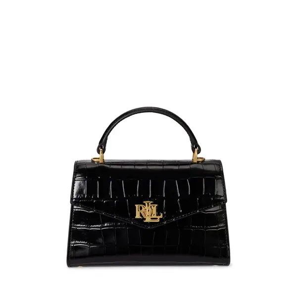 Ralph Lauren Crocodile-embossed Small Farrah Satchel