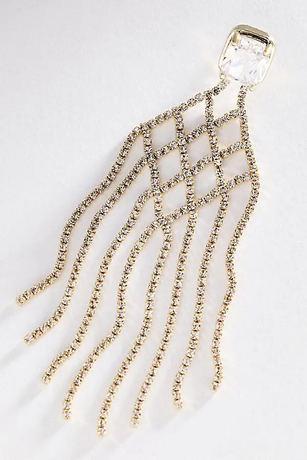 Anthropologie Crystal Chandelier Earrgs