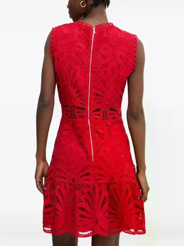 MORGAN Rosli Guipure-lace Ruffled Mini Dress