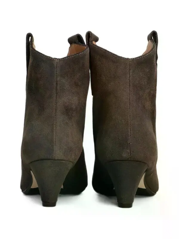 ANNA F. Pointed-toe Suede Ankle Boots