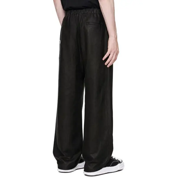 Mihara Yasuhiro Coated Wide-leg Faux Leather Trousers
