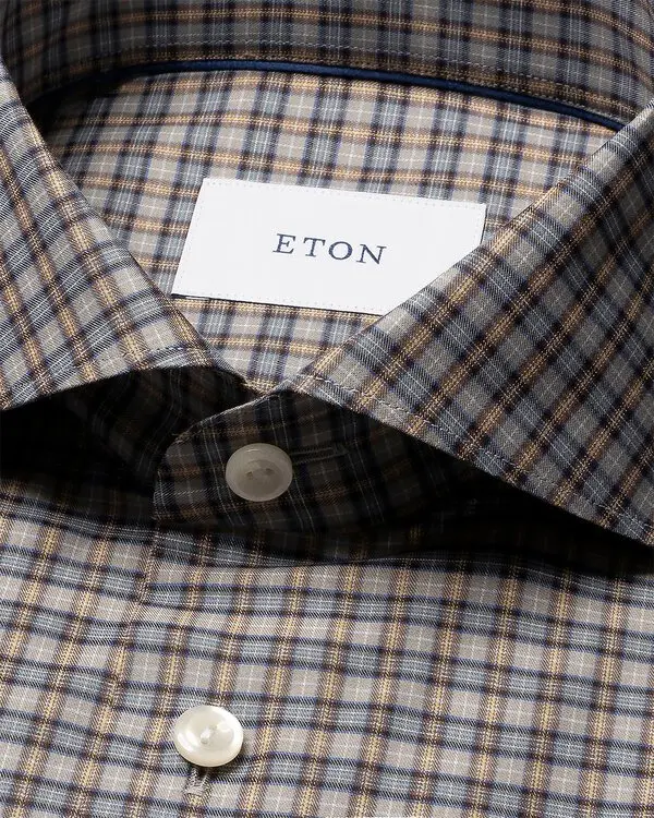 Eton Cotton Contemporary Fit Check Shirt