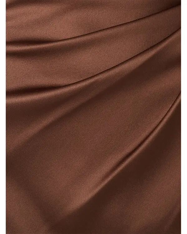 Aidan Mattox Duchess Satin Strapless Gown
