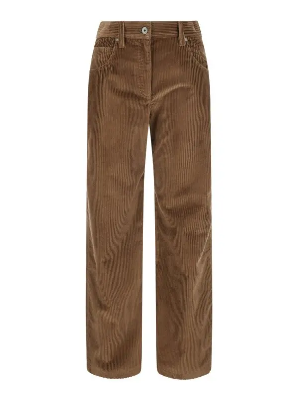Brunello Cucinelli Five-pocket Straight-leg Pants - Brown