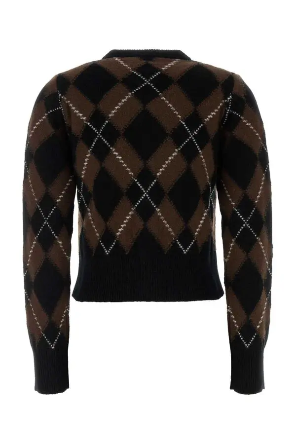 AMI Paris Embroidered Wool Cardigan